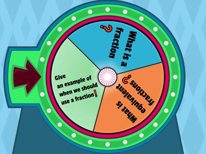 fractions - Spin the wheel