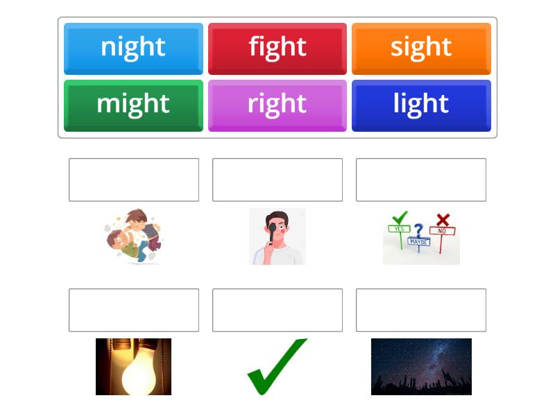 Words with "ight" - Match up