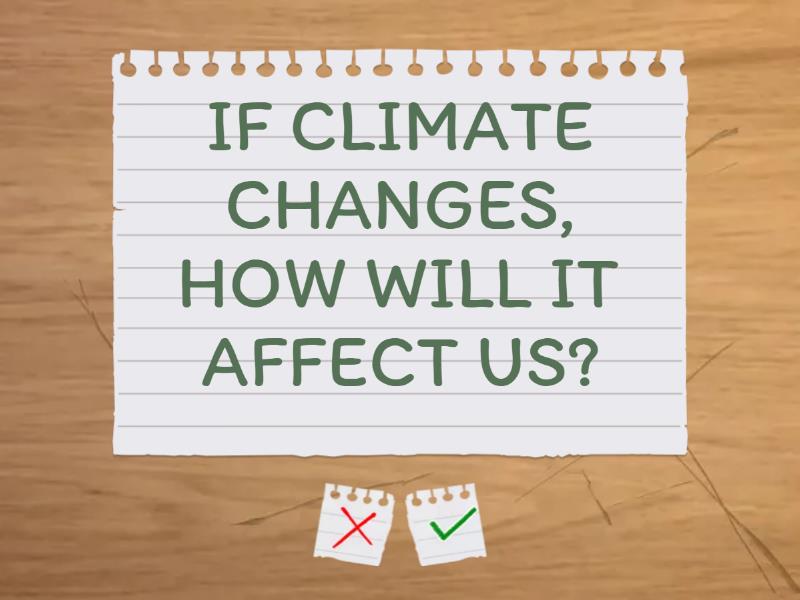 CAUSES AND EFFECTS ON CLIMATE CHANGE - Flash cards