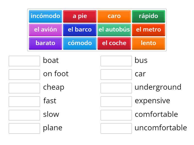 6.1c El transporte - Match up