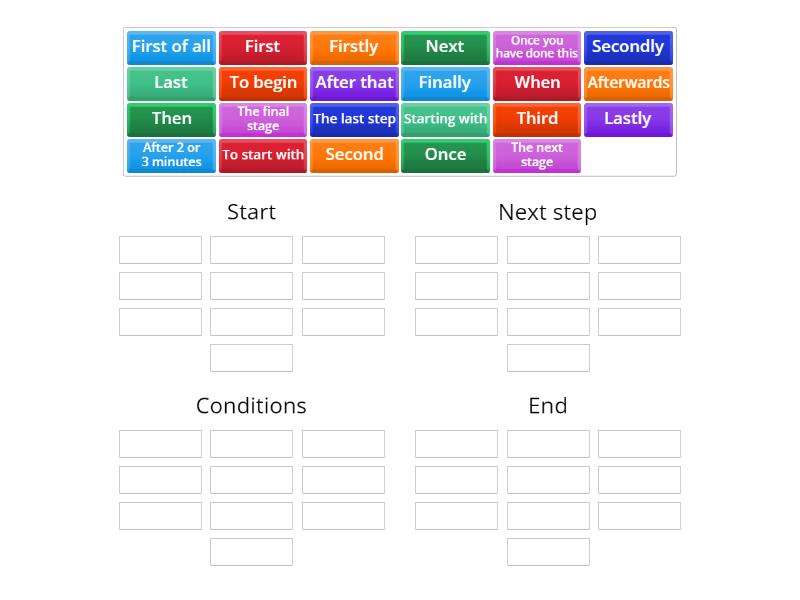 Sequencing words sort - Group sort
