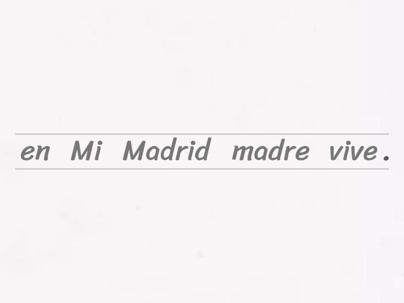 vivir - Unjumble