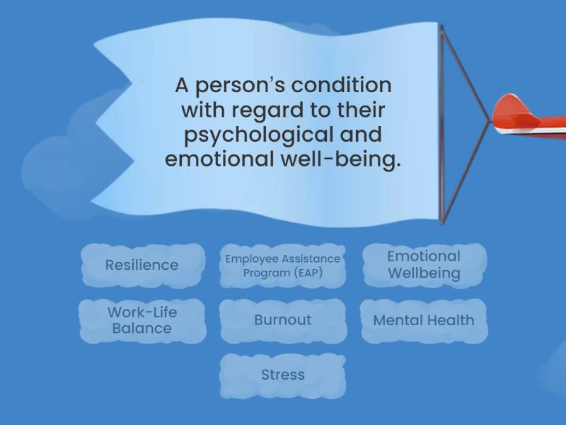 Mental Health Vocabulary - Find the match