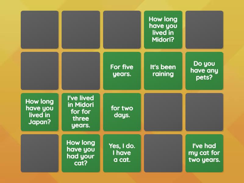 JHS Grade 3 - - Matching pairs
