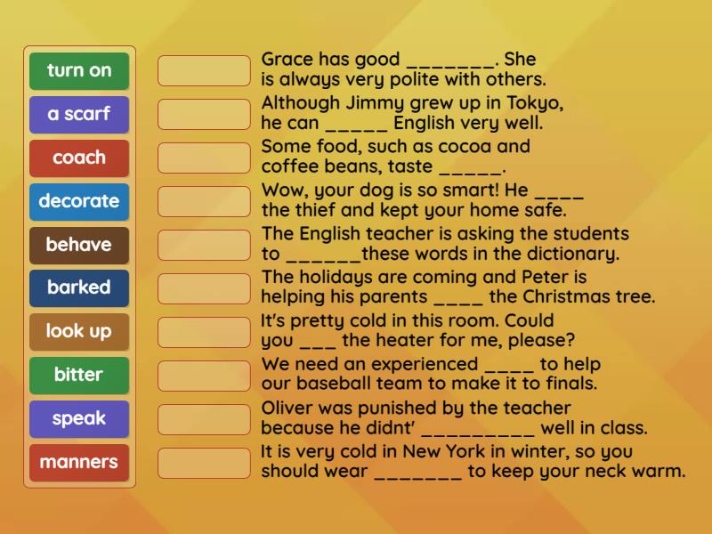 GEPT 初級模擬 閱讀 第一部分 10題 - Match up