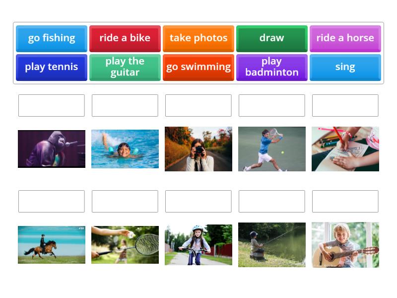 Hobbies Starters - Match up