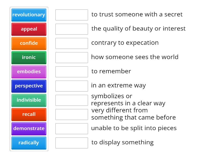 MyView Grade 5 Unit 3 Week 5 - Match up