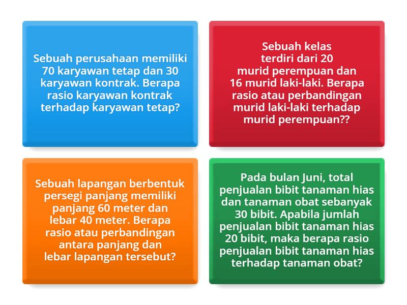 Kuis Matematika "Rasio" - Flip tiles