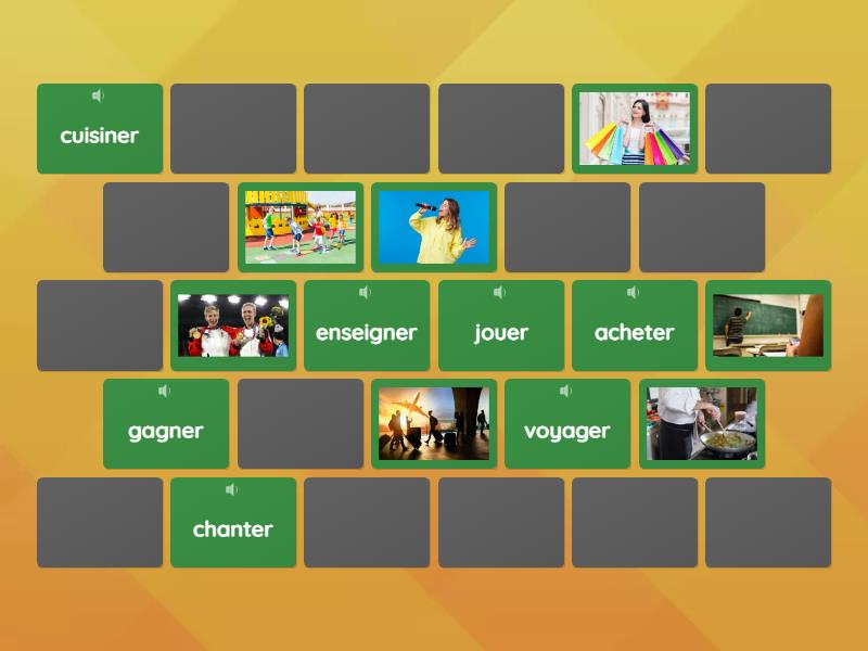 Verbes du premier groupe - jeu de mémoire- - Matching pairs