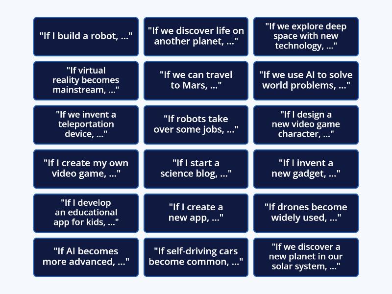 First Conditional Speaking - Flip tiles