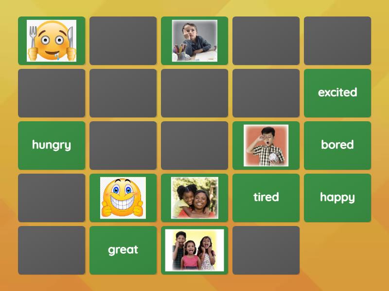 How do you feel_with words - Matching pairs