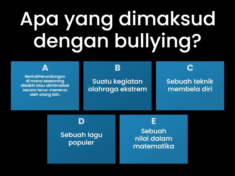 Pre Post Pendidikan Anti Bullying - Quiz