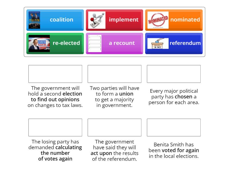 Unit 7C. Replace the words in bold with the words/phrases - Match up