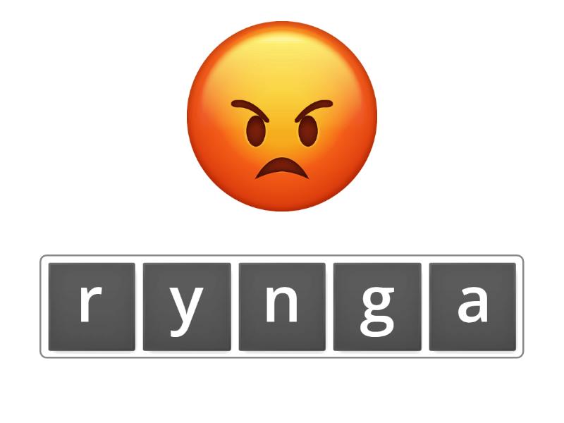 angry/sad/scared/happy - Anagrama