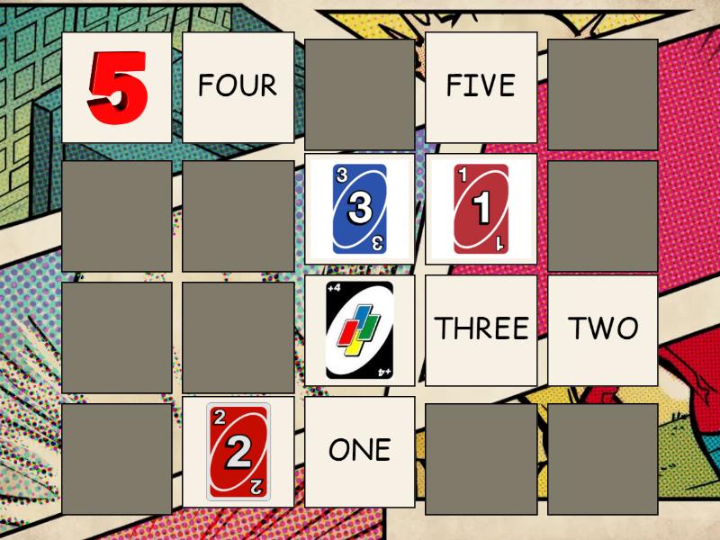 MEMORY GAME NUMBERS 1-10 - Matching pairs