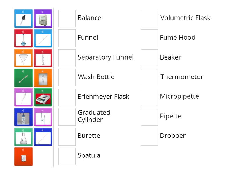 Match the Picture with the Name of the Lab Equipment - Match up