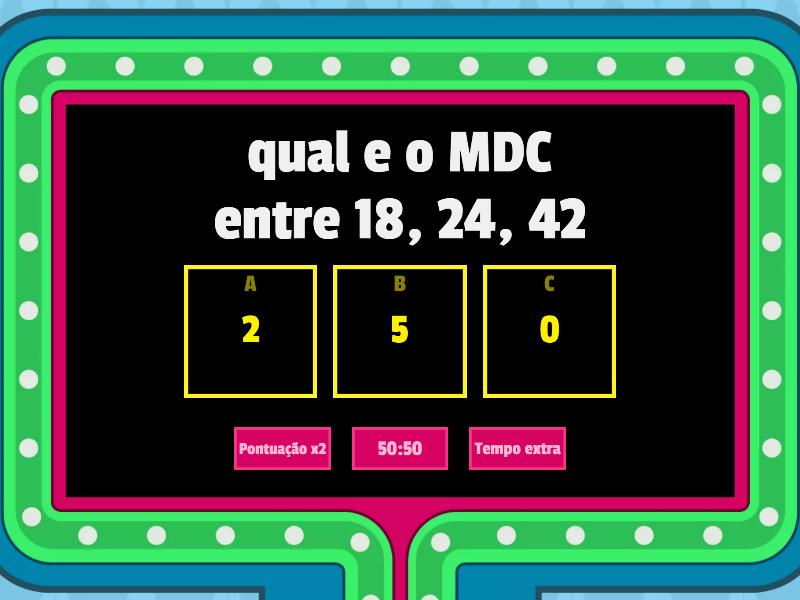 MMC e MDC - Gameshow quiz