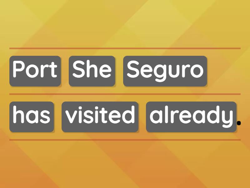 Unscramble the sentences - Present Perfect, Yet, Already, Ever. - Unjumble