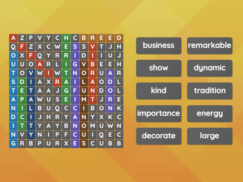 Module 7. Unit 2. Vocabulary in Context - Wordsearch
