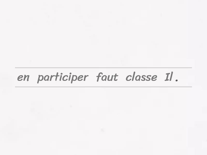 Les regles scolaires (i faut, il ne faut pas, on doit, on ne doit pas ...
