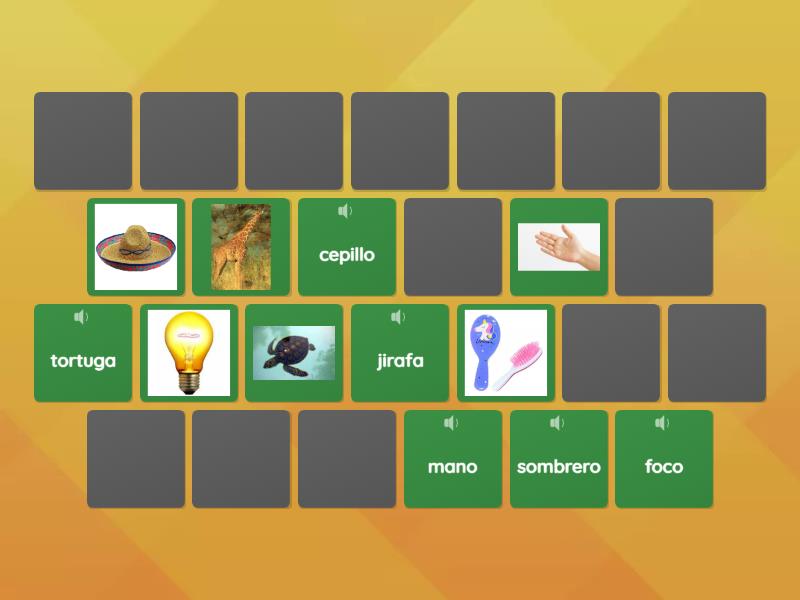 Sonidos Iniciales Chart Matching Pairs