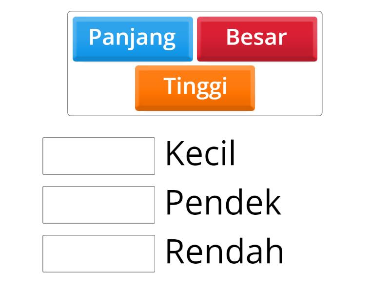 Pengenalan ukuran - Match up
