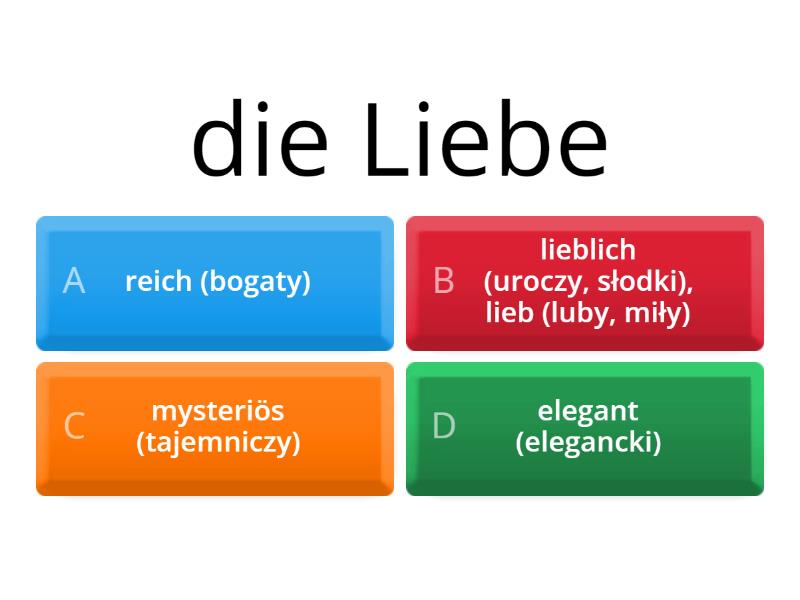 Substantive und Adjektive - Quiz