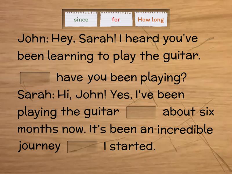 5B Unit 4 Grammar (Present Perfect) (Story) - Complete the sentence