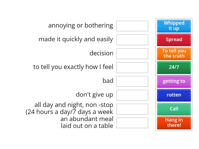 English project - Match up