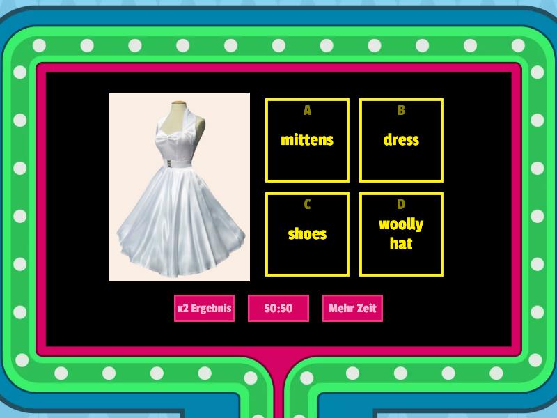 Clothes Quiz - Gameshow quiz