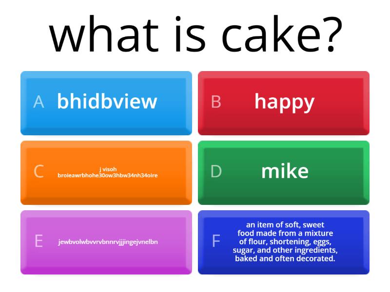cake - Quiz