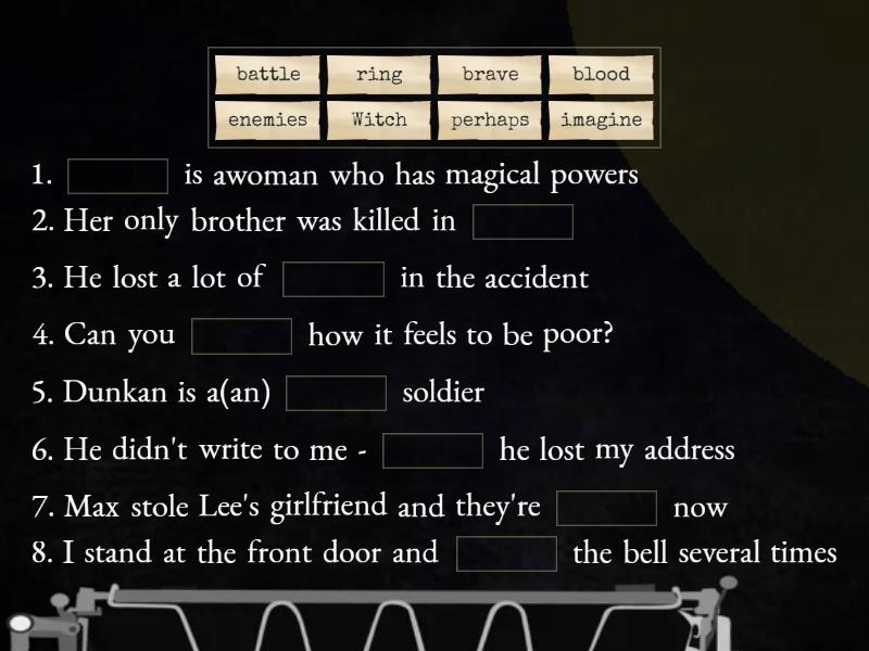 Macbeth chapter 1 - Complete the sentence