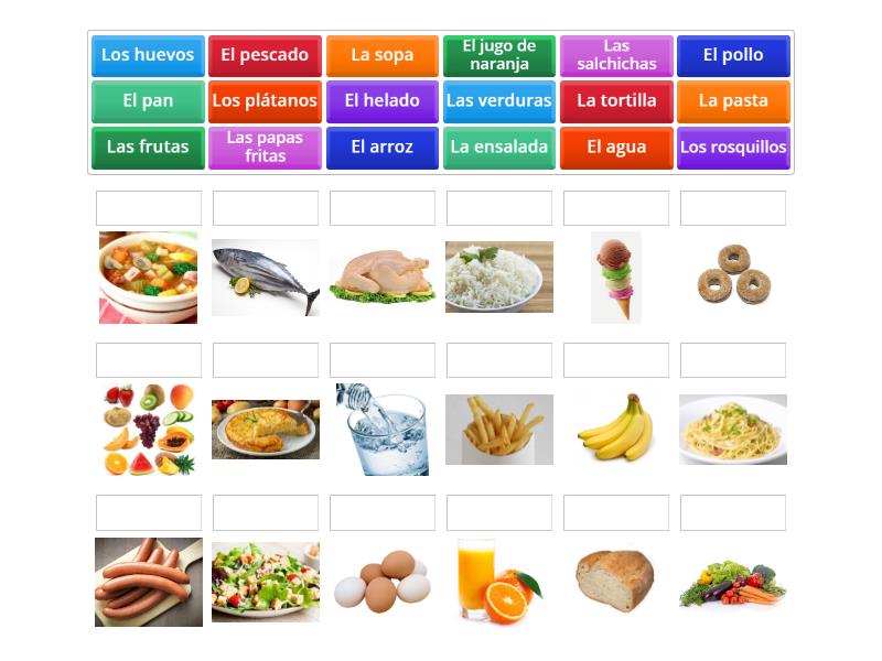 La comida - Match up