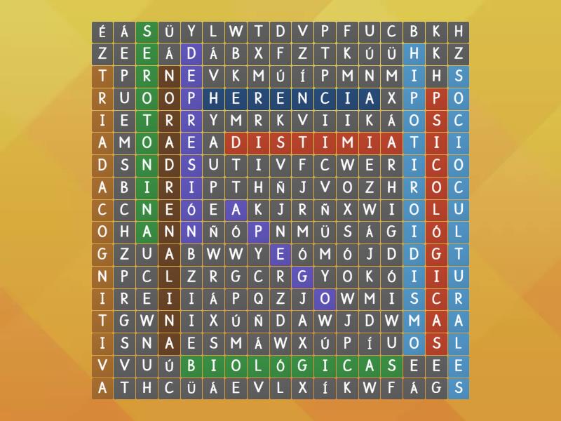 Trastornos depresivos - Sopa de letras