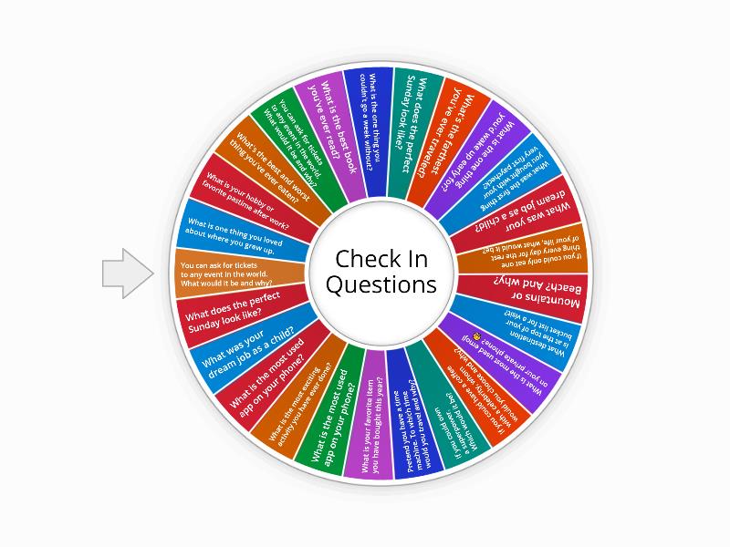 Check In Wheel Spin - Spin the wheel