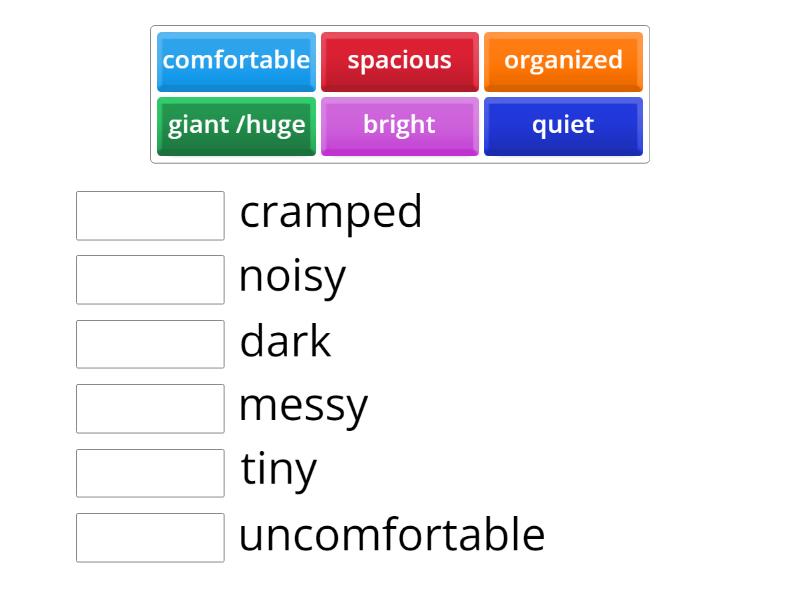 Match the synonyms and antonyms: - Match up