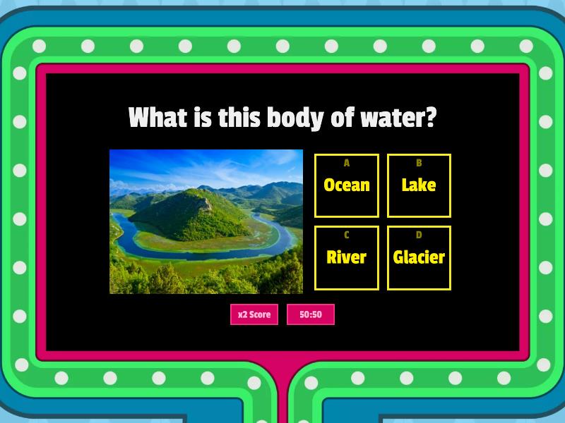 Landforms and Bodies of water - Gameshow quiz