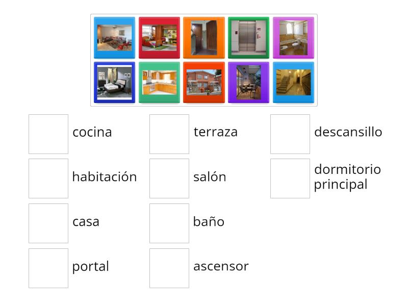 partes de la casa - Match up