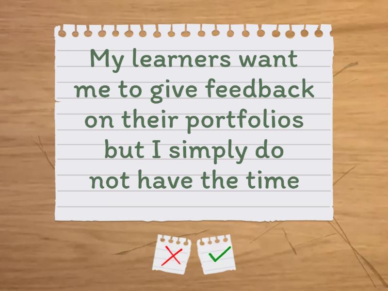 Anticipated problems and advice - Flash cards