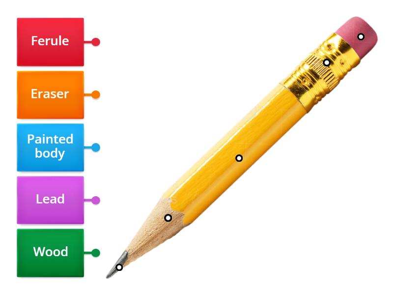 Parts of the pencil - Labelled diagram