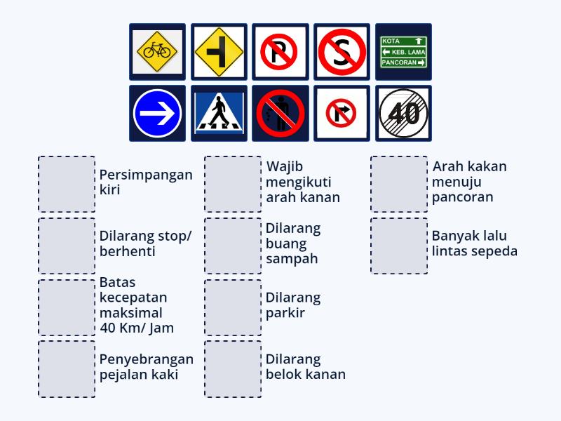 Rambu-rambu lalu lintas - Match up