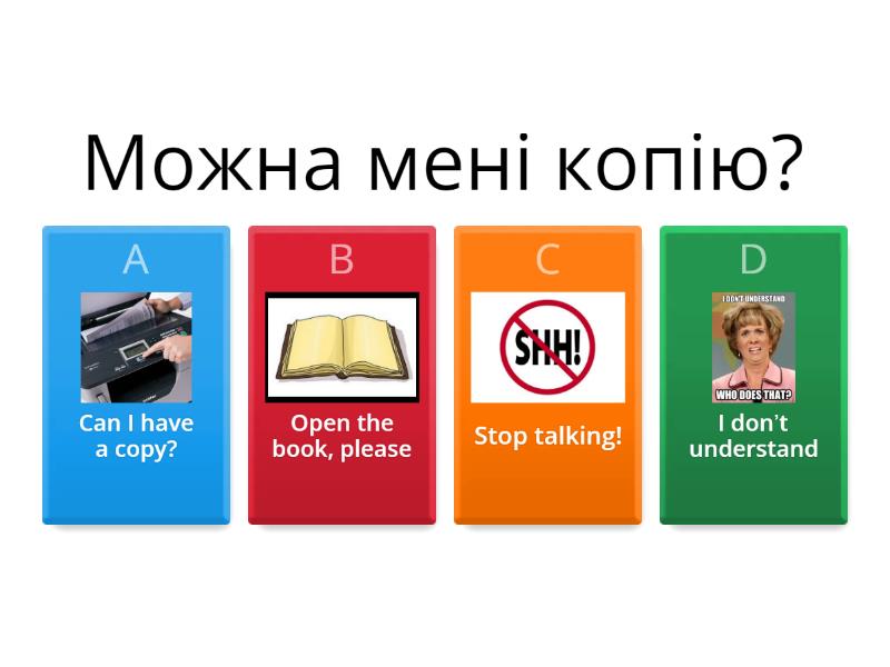 EF elementary unit 1C Classroom language - Quiz