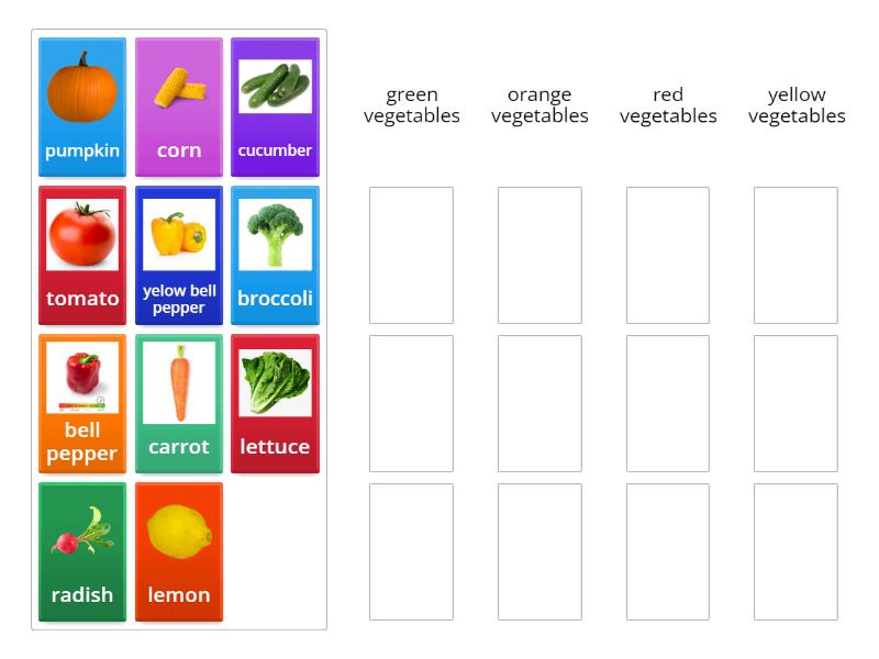 Vegetables - Group sort