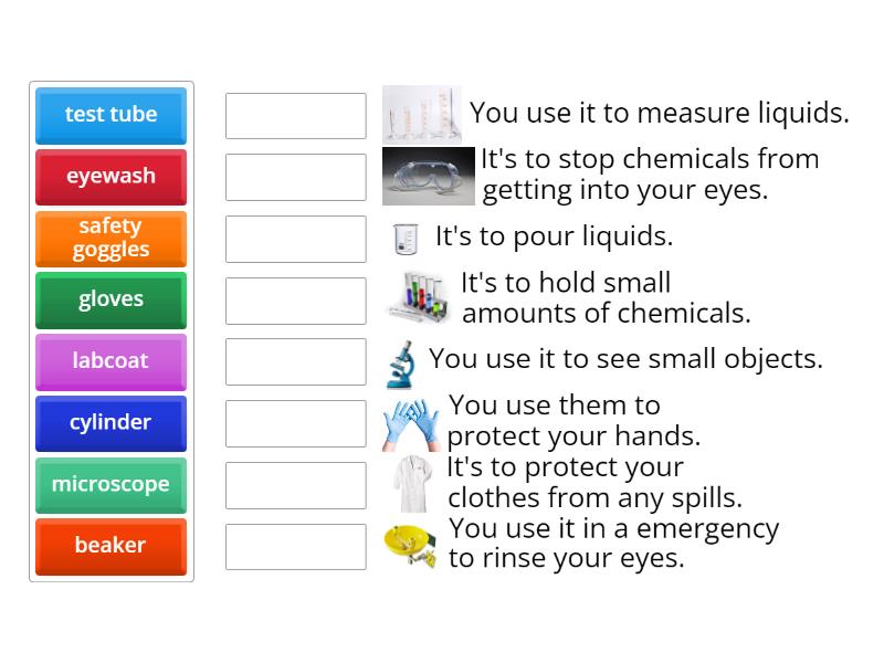 Lab Equipment - Match up