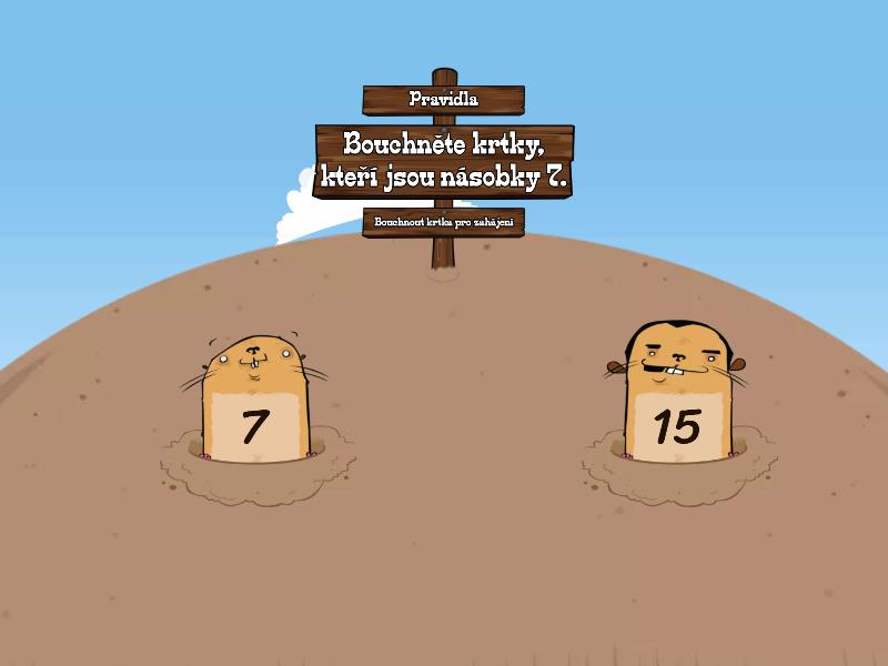 Násobky 7 - Whack-a-mole