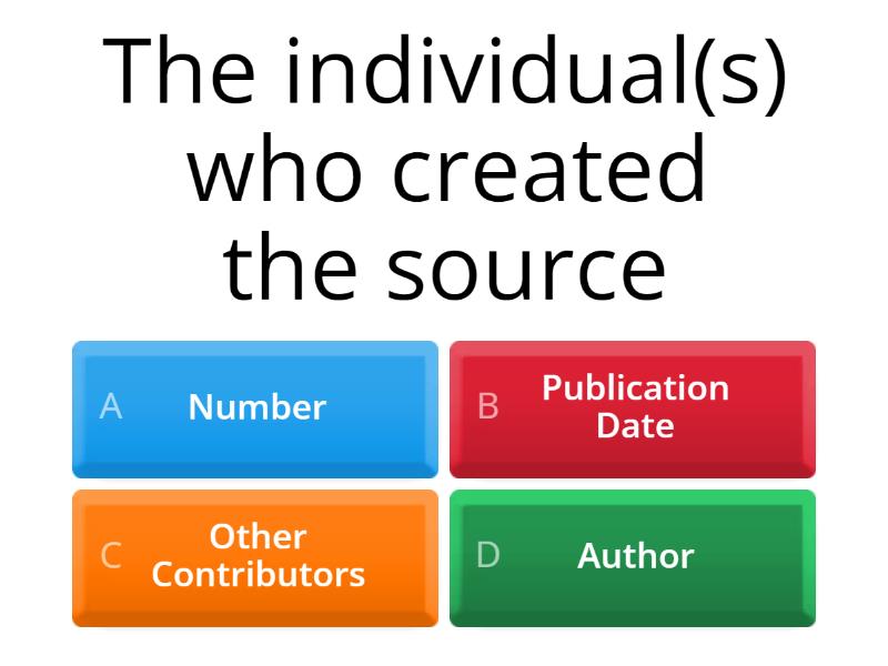 Work cited: Nine core elements - Quiz