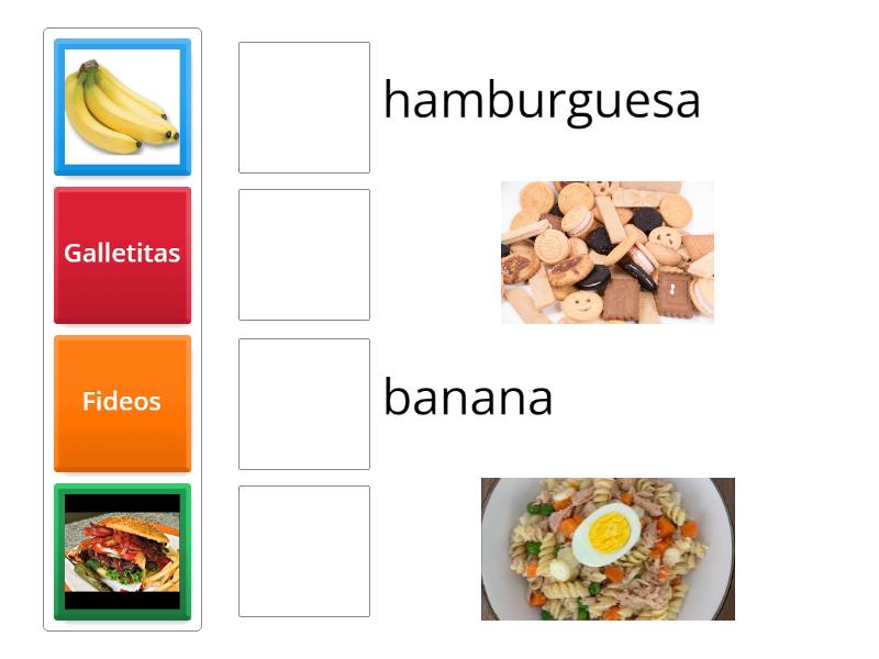 alimentos saludables - Match up