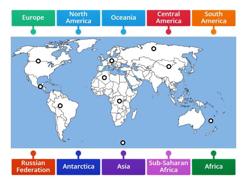 World Regions - Labelled diagram
