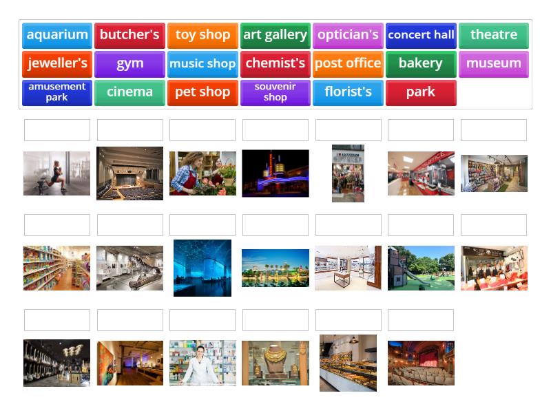 On Screen 2 Shops and services - Match up