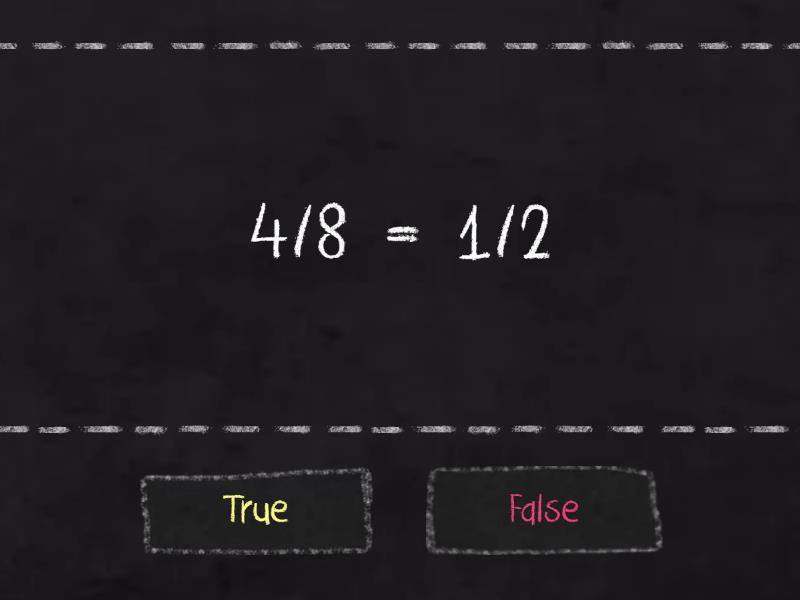 Equivalent Fractions - True or false